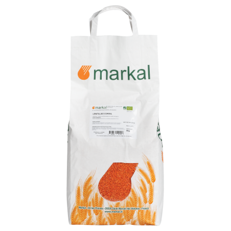Lentilles Rouges Corail Bio, (5kg), Vrac BIO, Markal