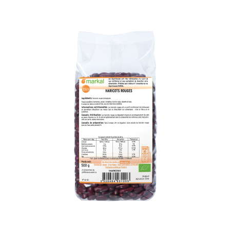 Haricots Rouges Kidney Bio, (6x500g), Vrac BIO, Markal