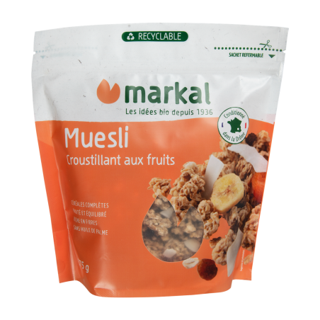 Muësli Croustillant aux Fruits Bio, (375g), Vrac BIO, Markal