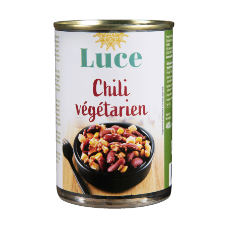 Chili sin carne BIO, 1 conserve de 400g, vrac BIO, Luce